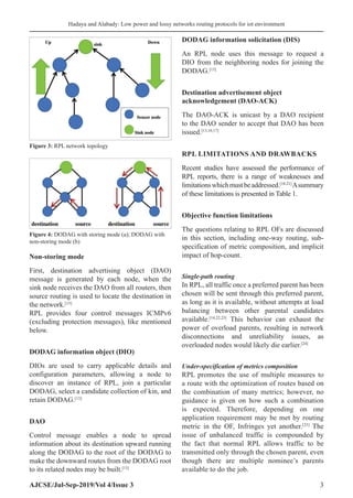 Low Power and Lossy Networks Routing Protocols for IoT Environment: A Survey | PDF