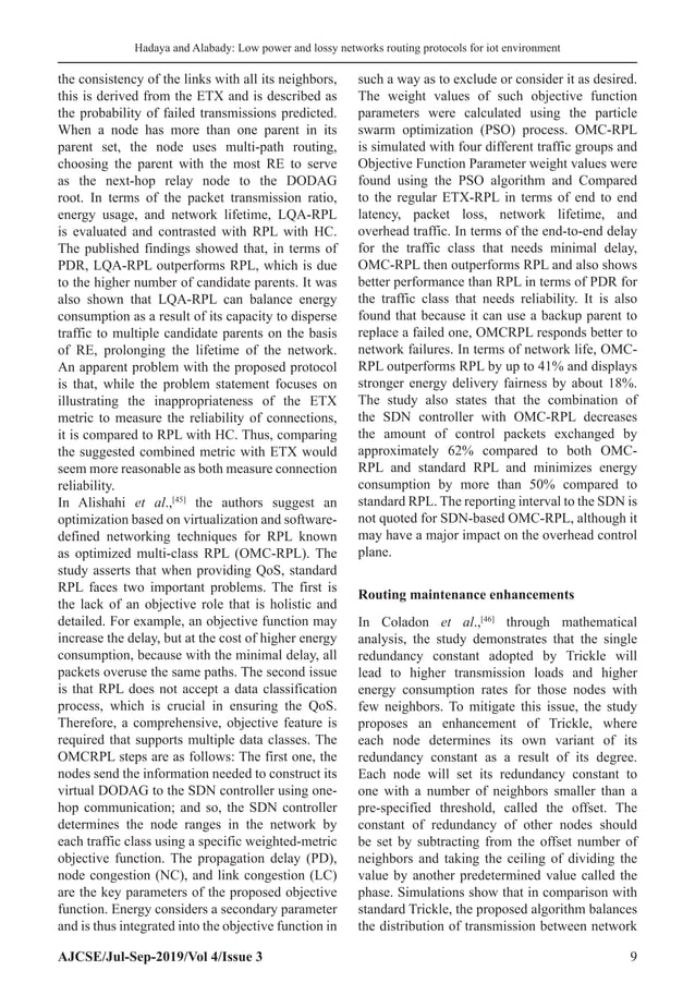 Low Power and Lossy Networks Routing Protocols for IoT Environment: A Survey | PDF