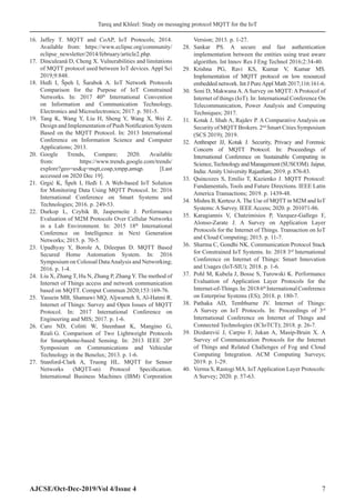 Study on Messaging Protocol Message Queue Telemetry Transport for the Internet of Things | PDF ...