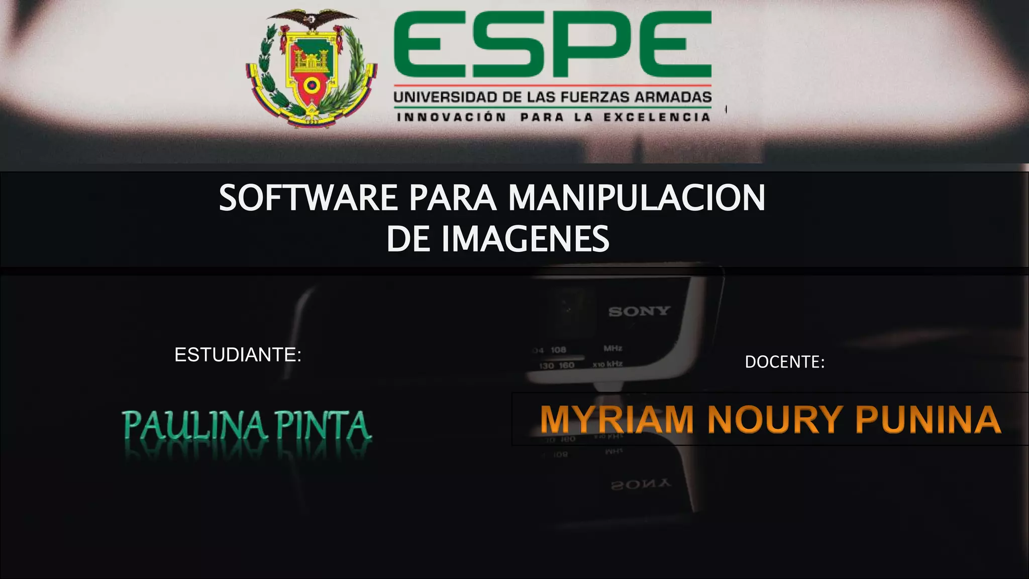Software para Manipulación de imagen | PPT