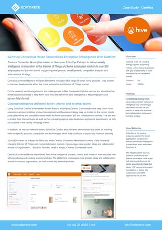 EditorEye Centrica Case Study | PDF