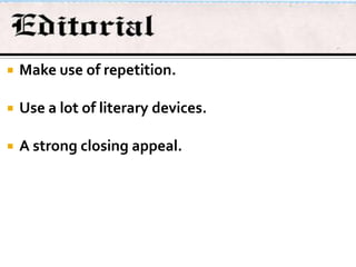 Techniques of editorial writing | PPTX