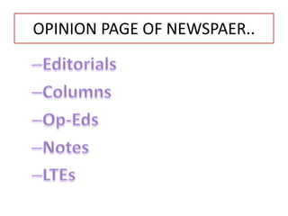 Editorial of newspaper and opinion | PPTX