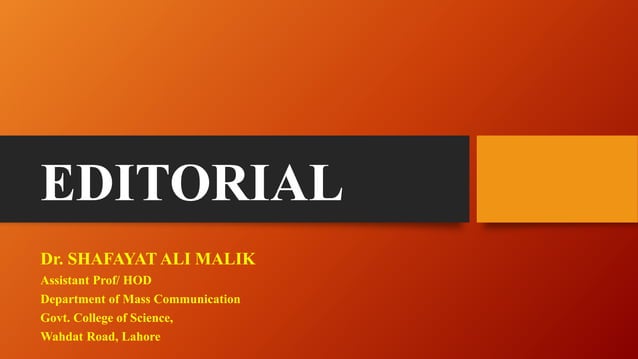 Editorial | PPT