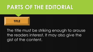 BASICS OF EDITORIAL WRITING | PDF