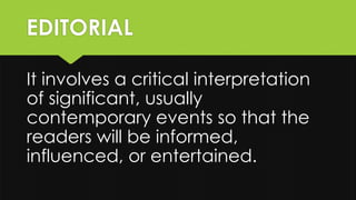 BASICS OF EDITORIAL WRITING | PDF