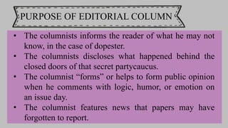 Editorial-columns.pptx hahahahahahahhaah | PPTX | Humor and Satire ...