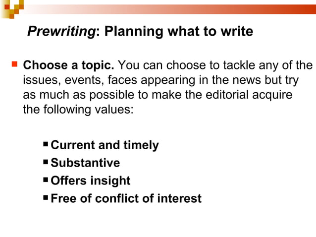 Editorial Writing 101 | PPT