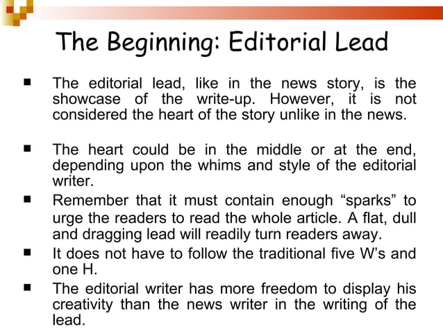 Editorial Writing 101 | PPT