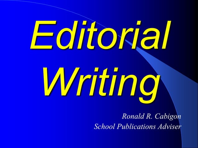 Editorial-Writing-English and Filipino.pdf | Publishing Industry ...