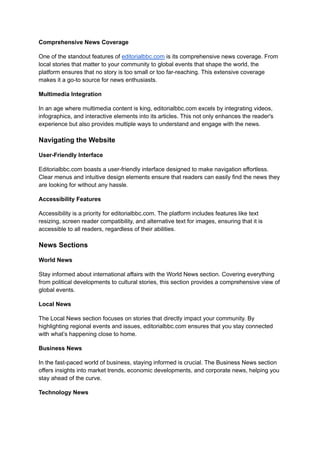 Exploring editorialbbc.com: Your Ultimate Guide to Quality Journalism | PDF