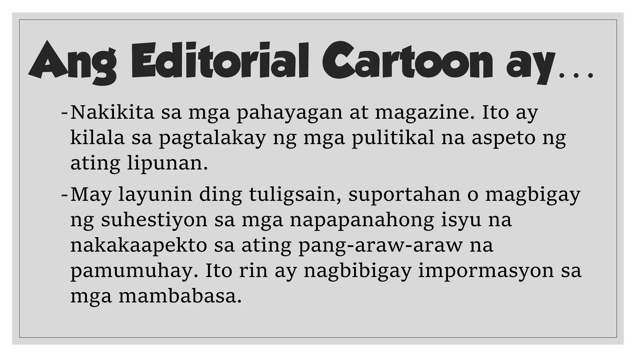 EDITORIAL CARTOON | PDF