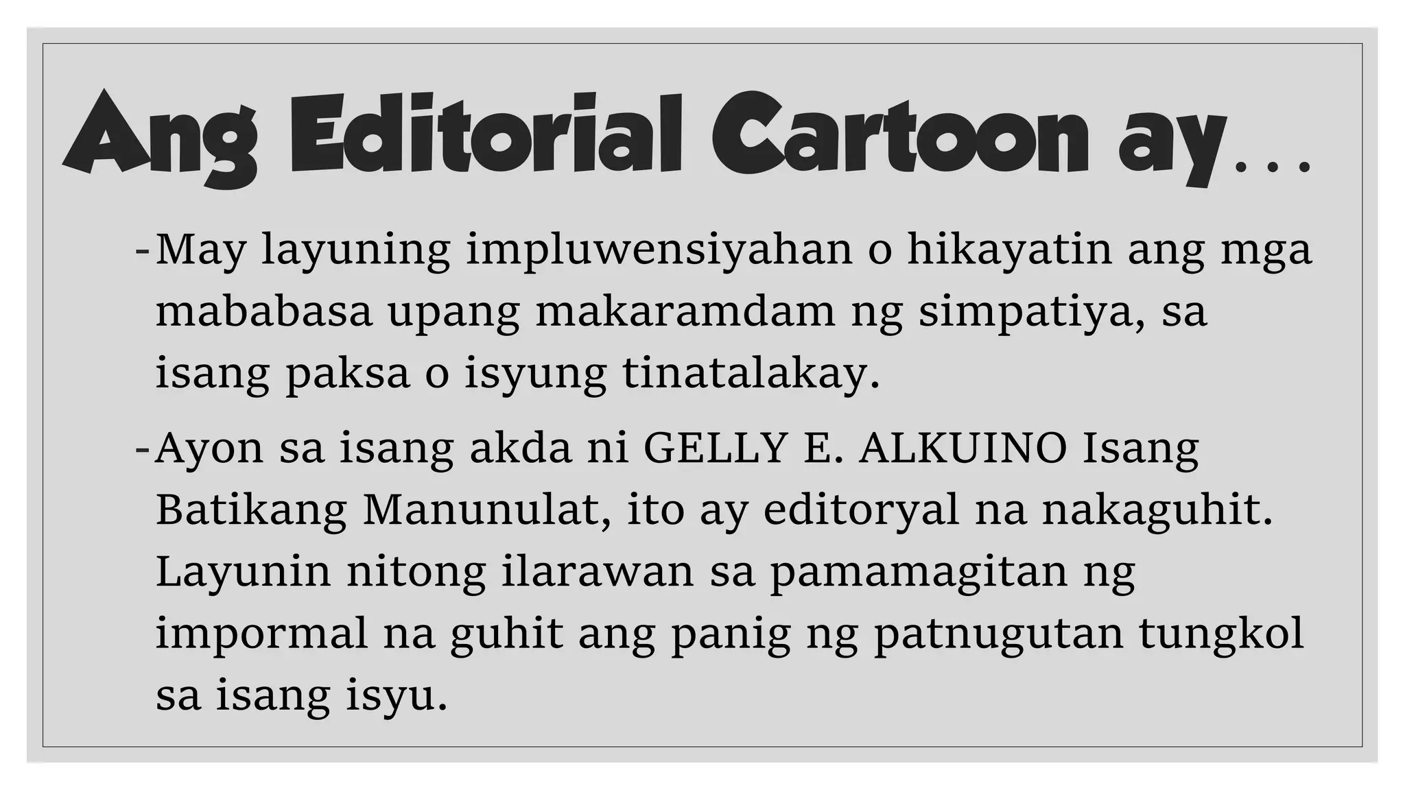 EDITORIAL CARTOON | PDF