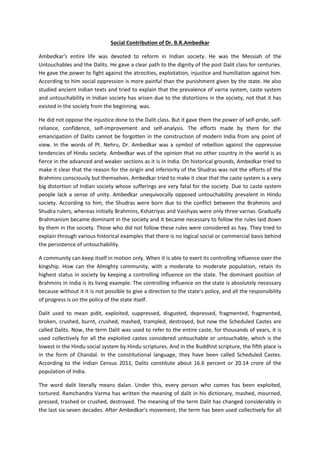 Editorial on Ambedkar in English.docx | Hinduism | Religion & Spirituality