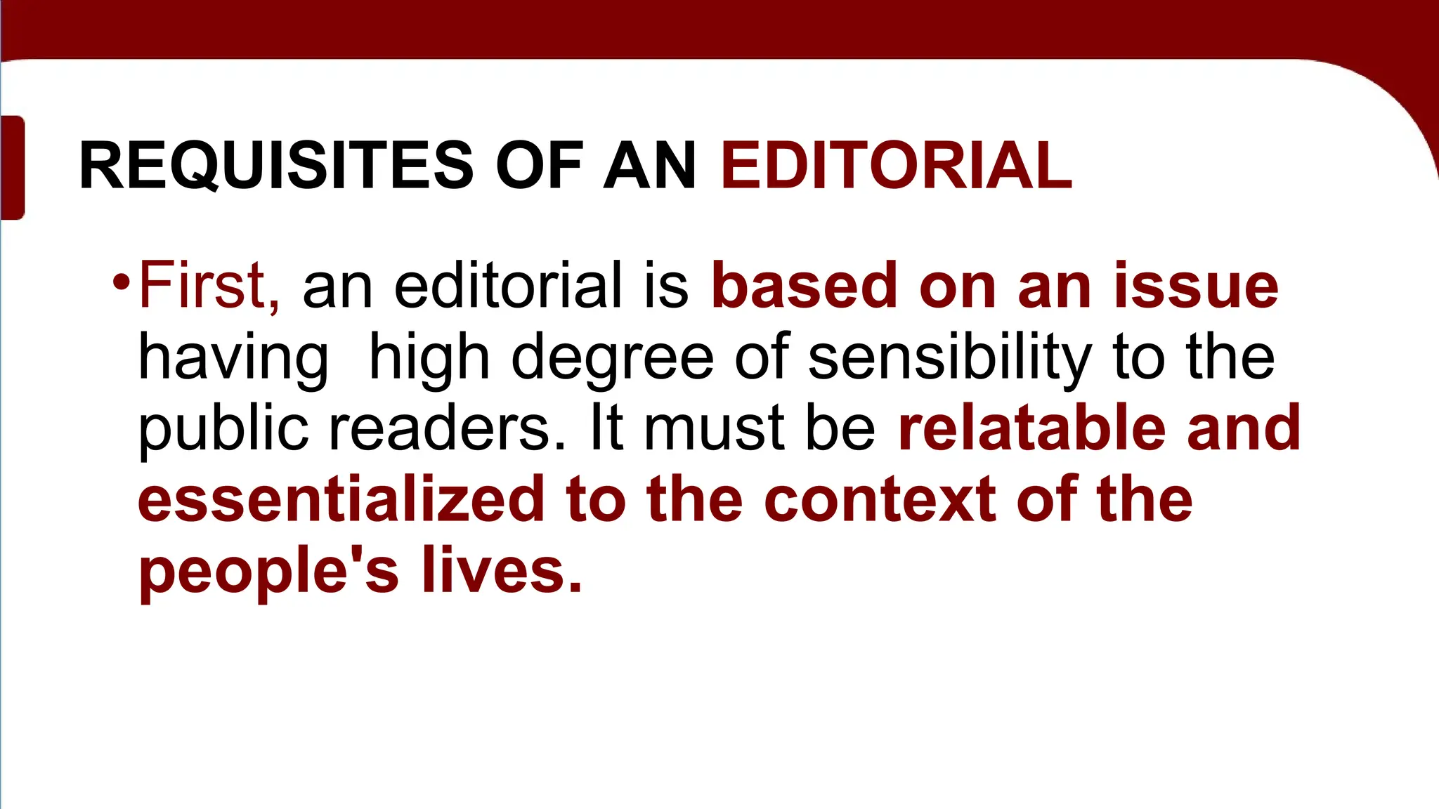 EDITORIAL OPINION WRITING and Column Writing | PPT