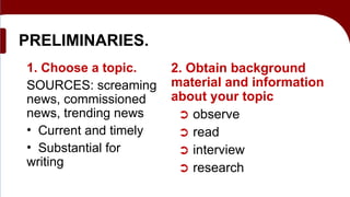 EDITORIAL OPINION WRITING and Column Writing | PPT