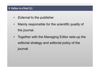 Editorial Roles | PDF