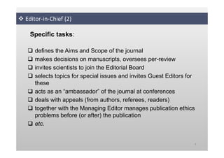 Editorial Roles | PDF
