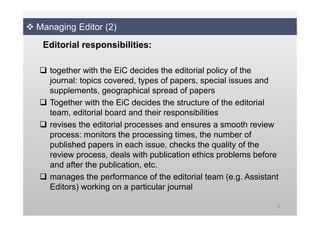 Editorial Roles | PDF