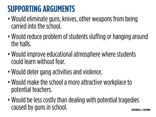 Editorials and Columns: Expressing opinion in the school newspaper | PDF