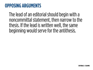 Editorials and Columns: Expressing opinion in the school newspaper | PDF