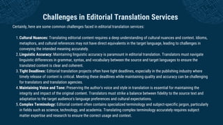 Editorial Translation Services: Bridging Language Barriers in ...