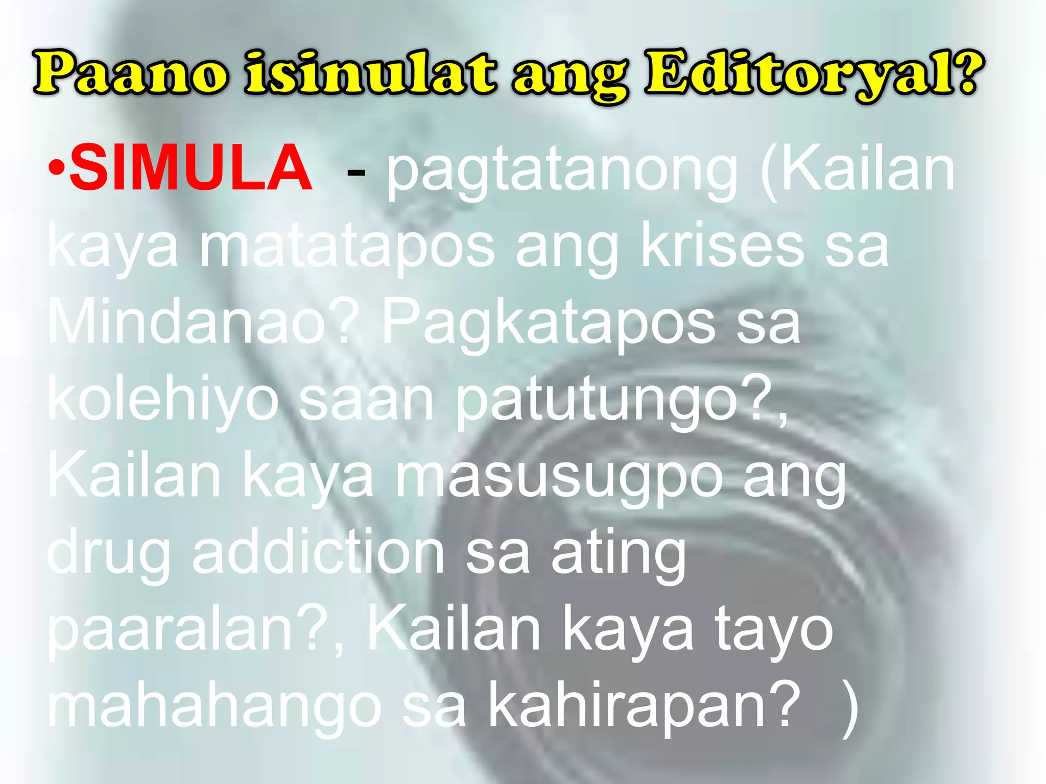 Editorial writing | PPTX