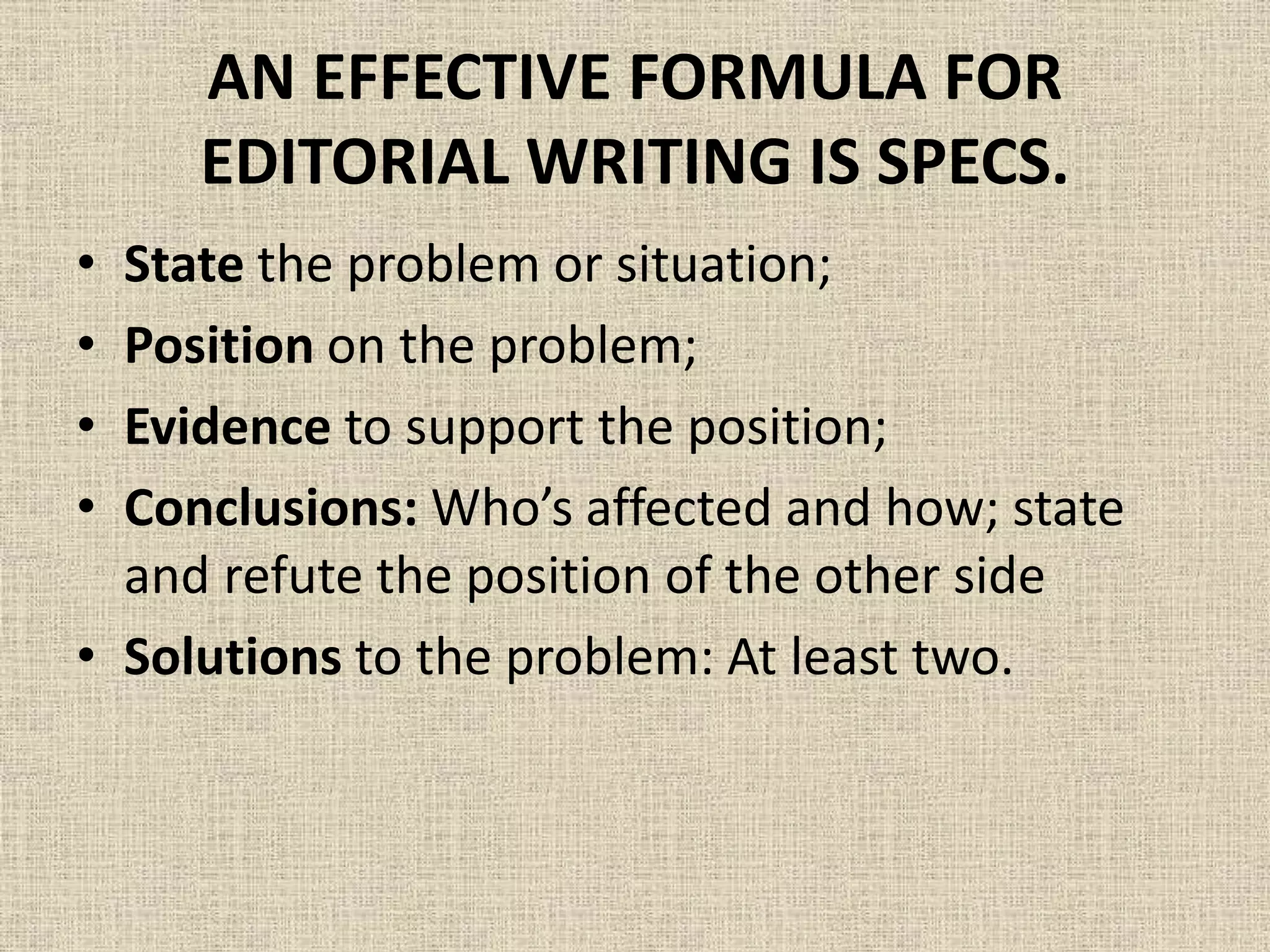 Editorial writing | PPTX