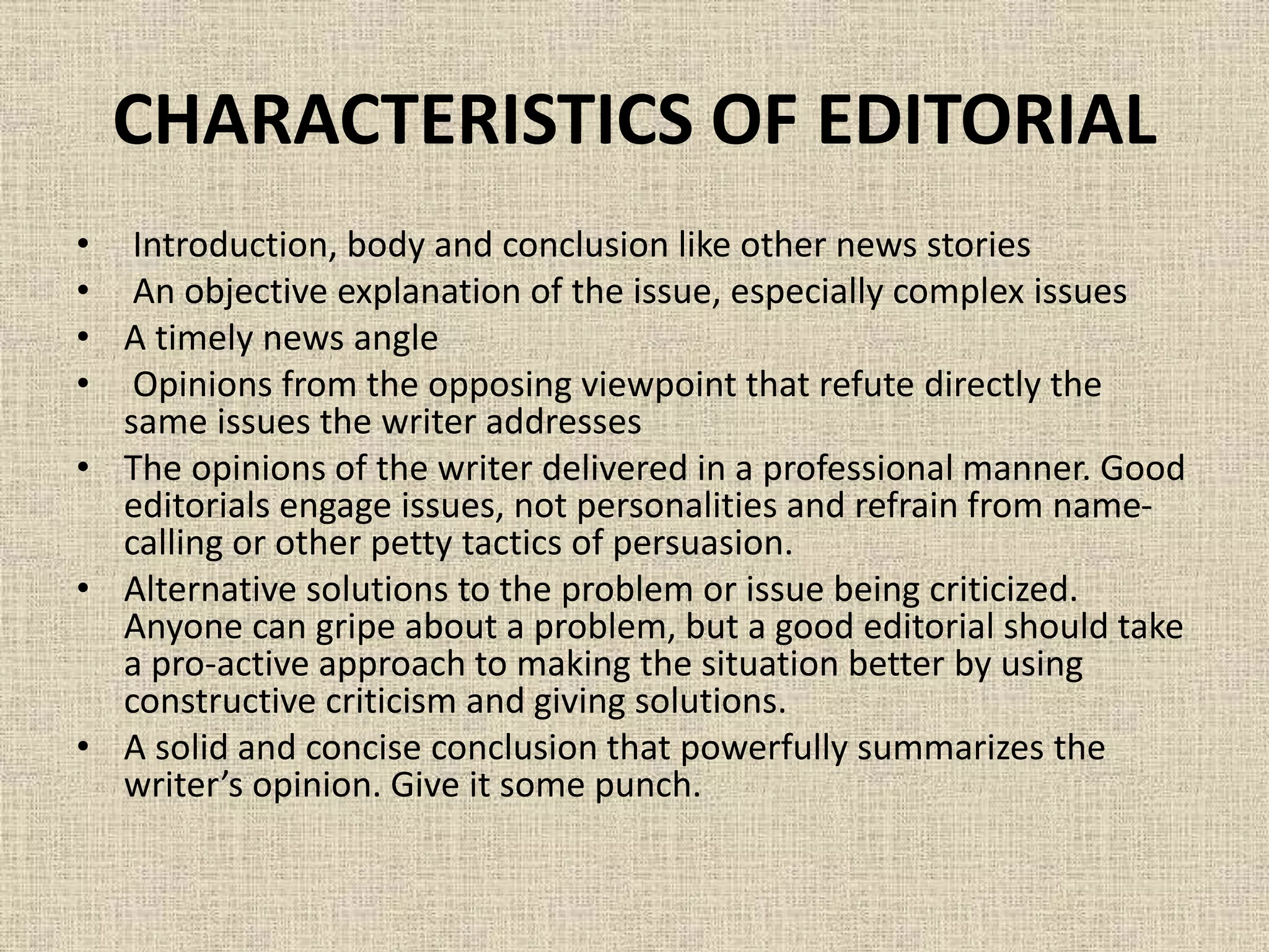 Editorial writing | PPTX