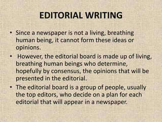 Newspaper Editorial Example