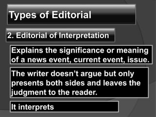 Lesson about Editorial Writing in Journalism.pptx | Publishing Industry ...