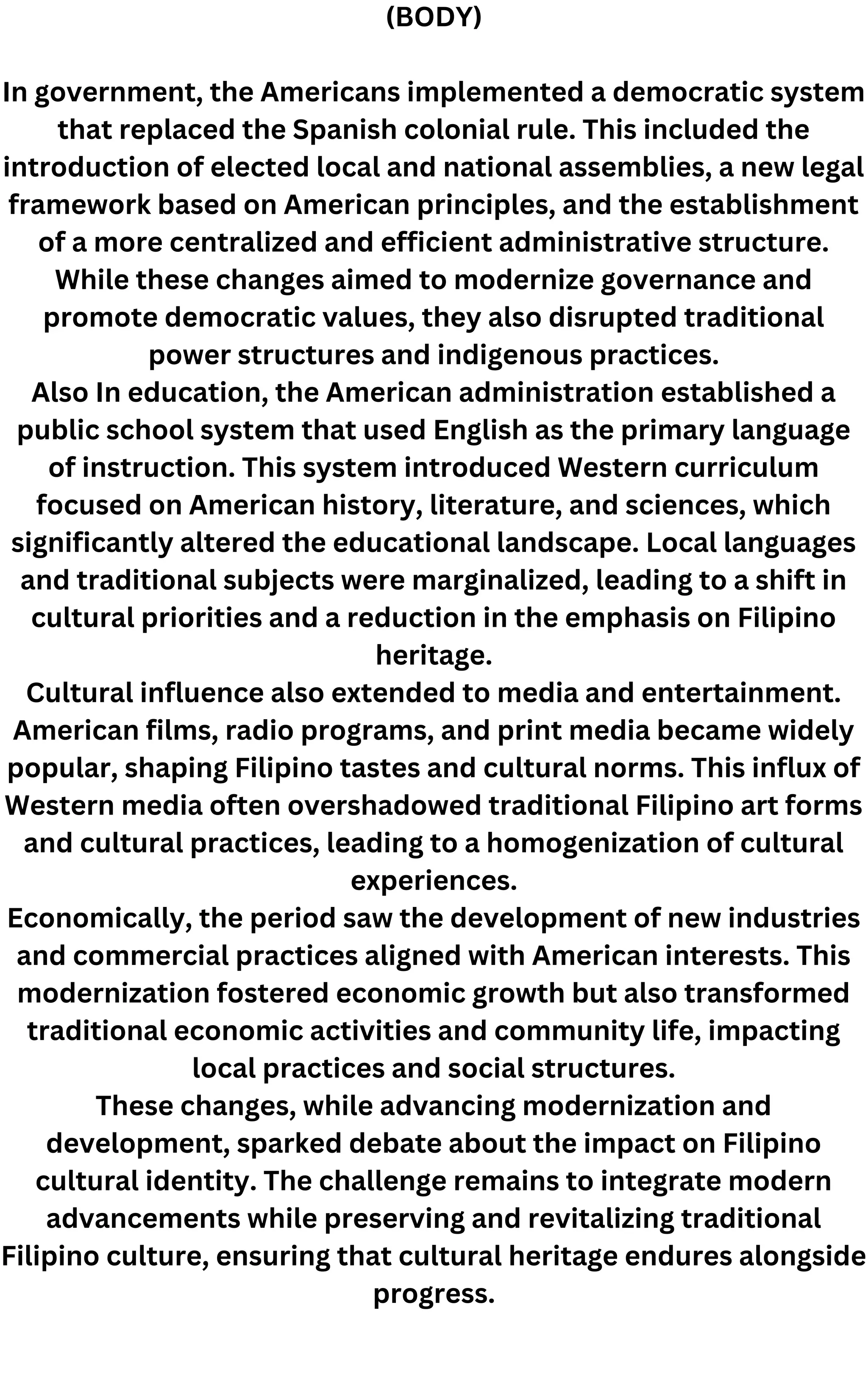 Changes cultural during the American period (2024) | PDF