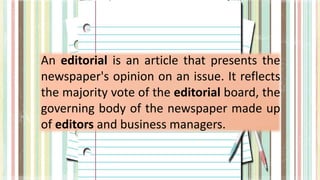 Editorial writing by Kimberly Magdaong | PPTX