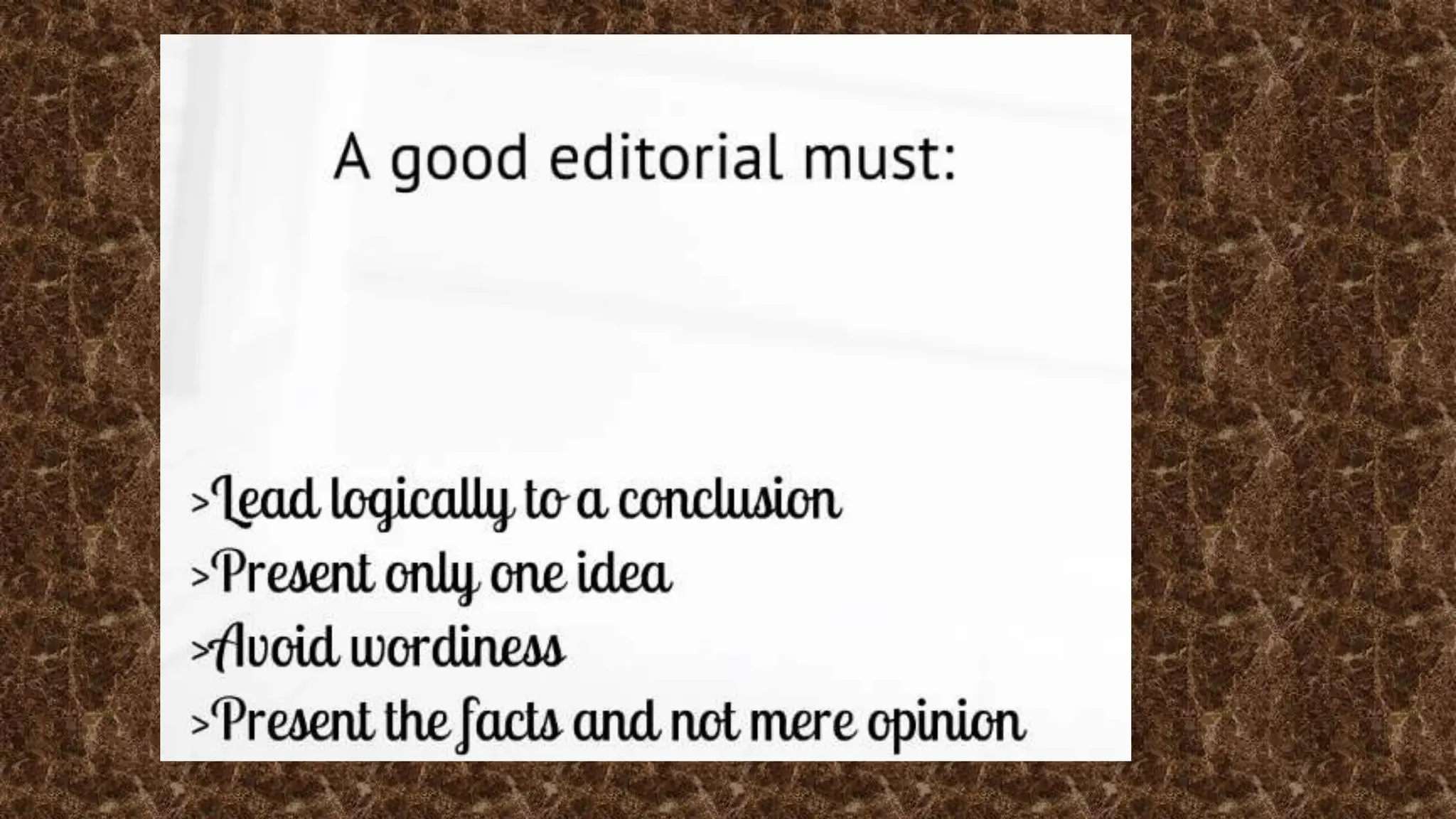 Power Point Presentation on Editorial Writing | PPT