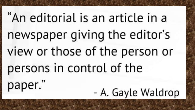 Power Point Presentation on Editorial Writing | PPT