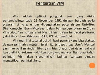 Editor linux vim | PPTX