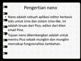 Editor nano | PPT