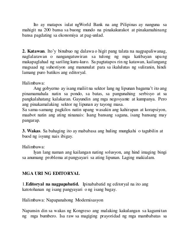 Halimbawa Ng Editoryal Na Nanlilibang - na samooh Halimbawa Ng Editoryal Na Nanlilibang - na samooh
