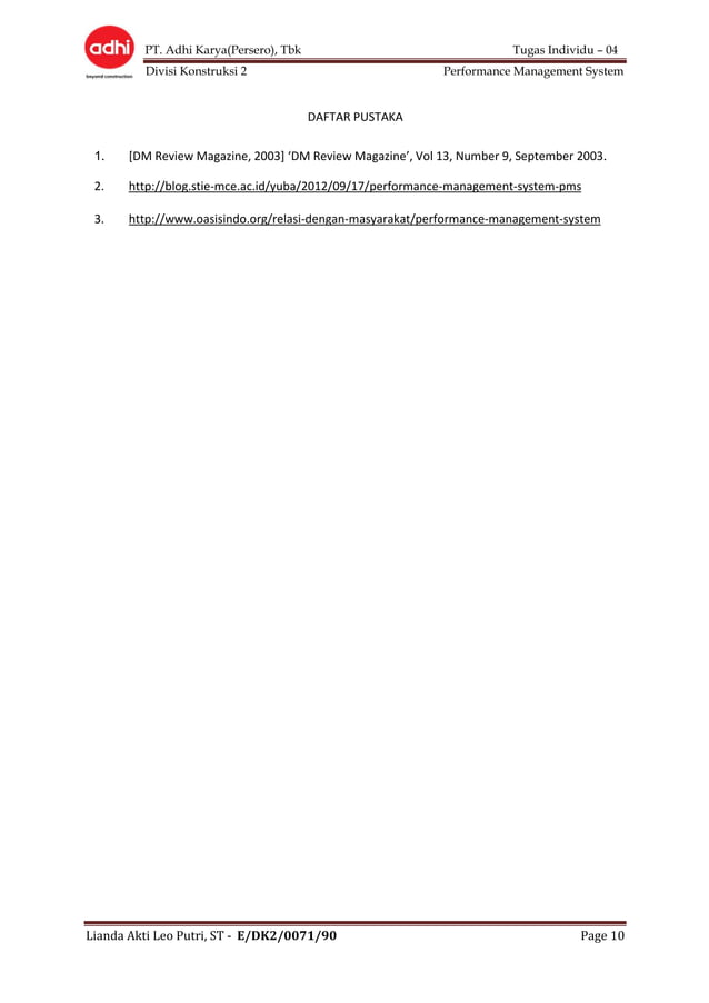 performance management index | PDF