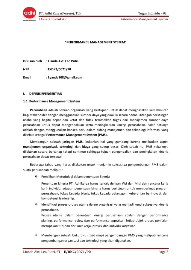 performance management index | PDF