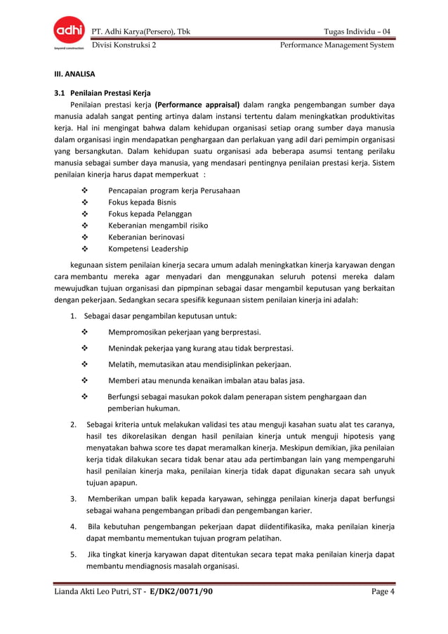 performance management index | PDF