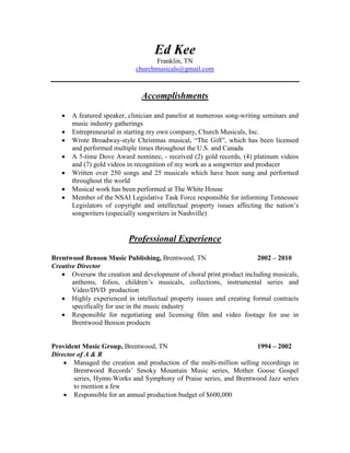 Ed Kee.Resume For Linked In | PDF