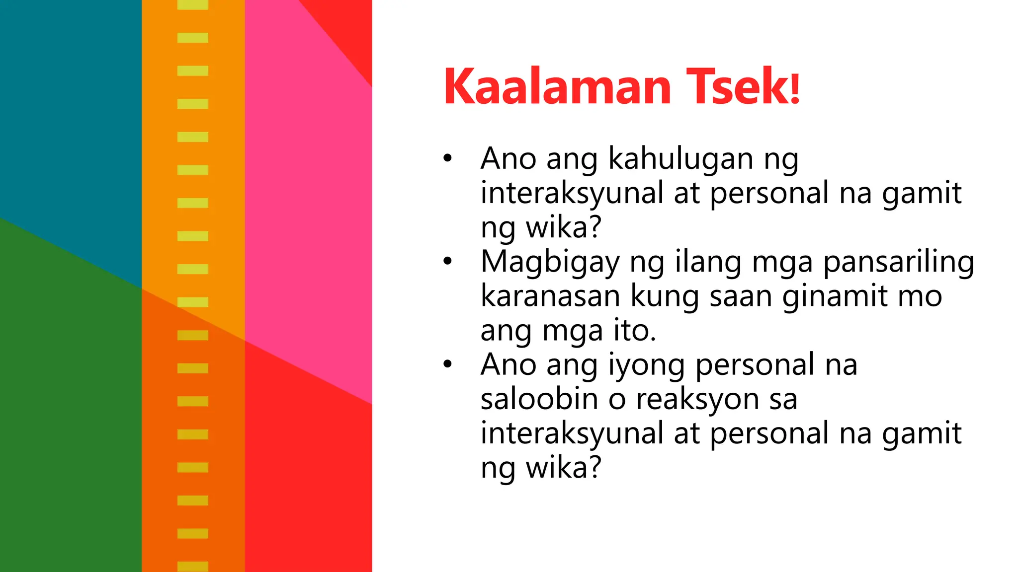 Filipino 11/12 KPWKP - Gamit ng Wika: Interaksyunal at Personal.pdf