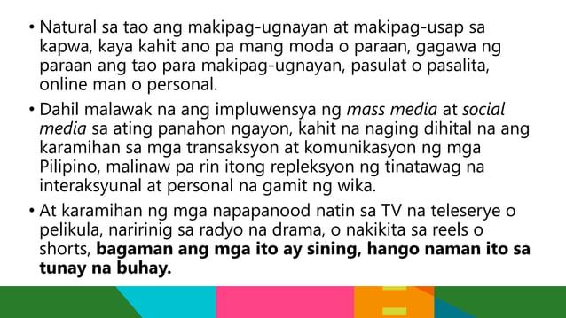 Filipino 11/12 KPWKP - Gamit ng Wika: Interaksyunal at Personal.pdf