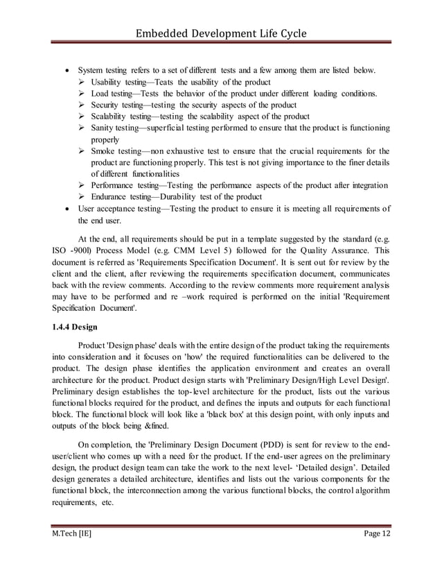 EDLC-EMBEDDED PRODUCT DEVELOPMENT LIFE CYCLE | DOCX