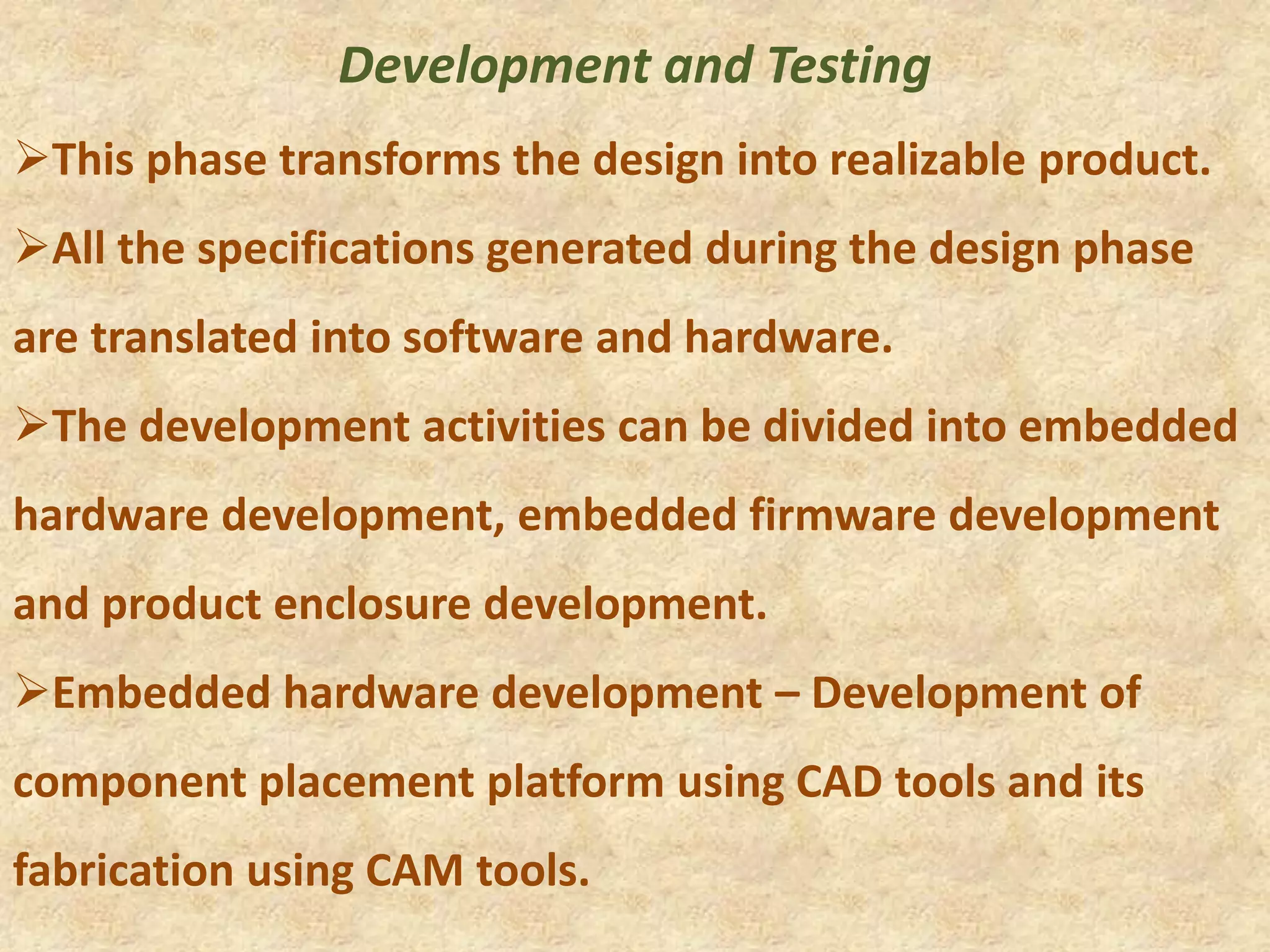 Embedded Product Development Life Cycle(EDLC) | PPTX