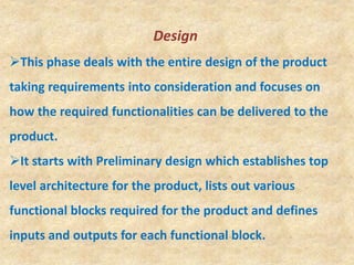 Embedded Product Development Life Cycle(EDLC) | PPTX