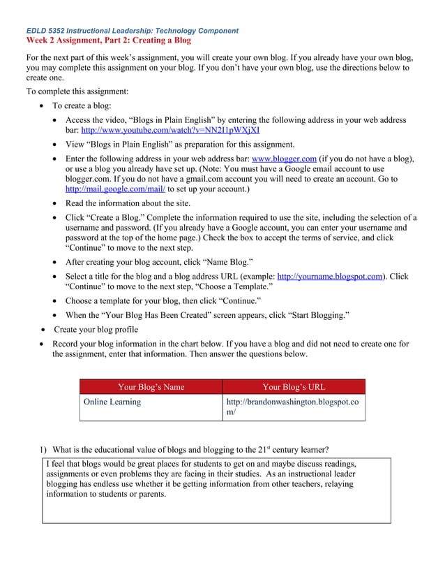Edld 5352 week_2_assignment_jan_2012 | PDF