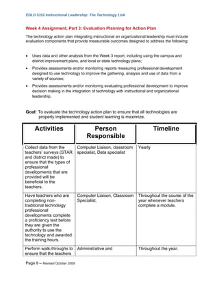 Action Plan Assignment | DOC