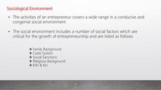 Environment & Entrepreneurship Development | PPTX